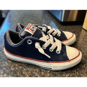 Converse | Shoes | New Converse Chuck Taylor Allstar Leather Blue ...